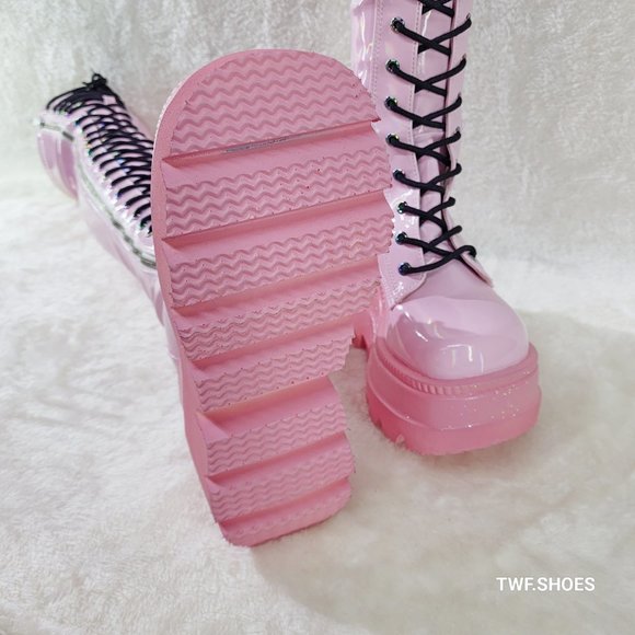 Demonia | Shoes | Demonia Factory Color Defect Pink Hologram Otk ...